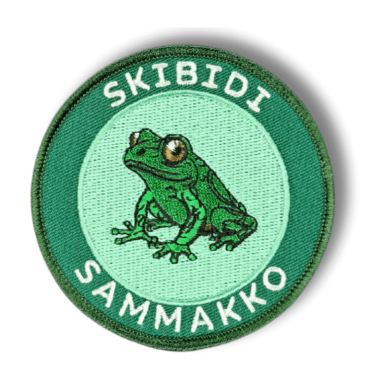 Merkkilabra.fi | Haalarimerkki | Skibidi sammakko